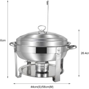 UZOURI Stainless Steel Chafing Dish, Chafing Dish Set Food Warmer Buffet, with Food Pans Fuel Holders, Food Warmer Professional Set for Catering, Buffet and Party(Size:S) (M)