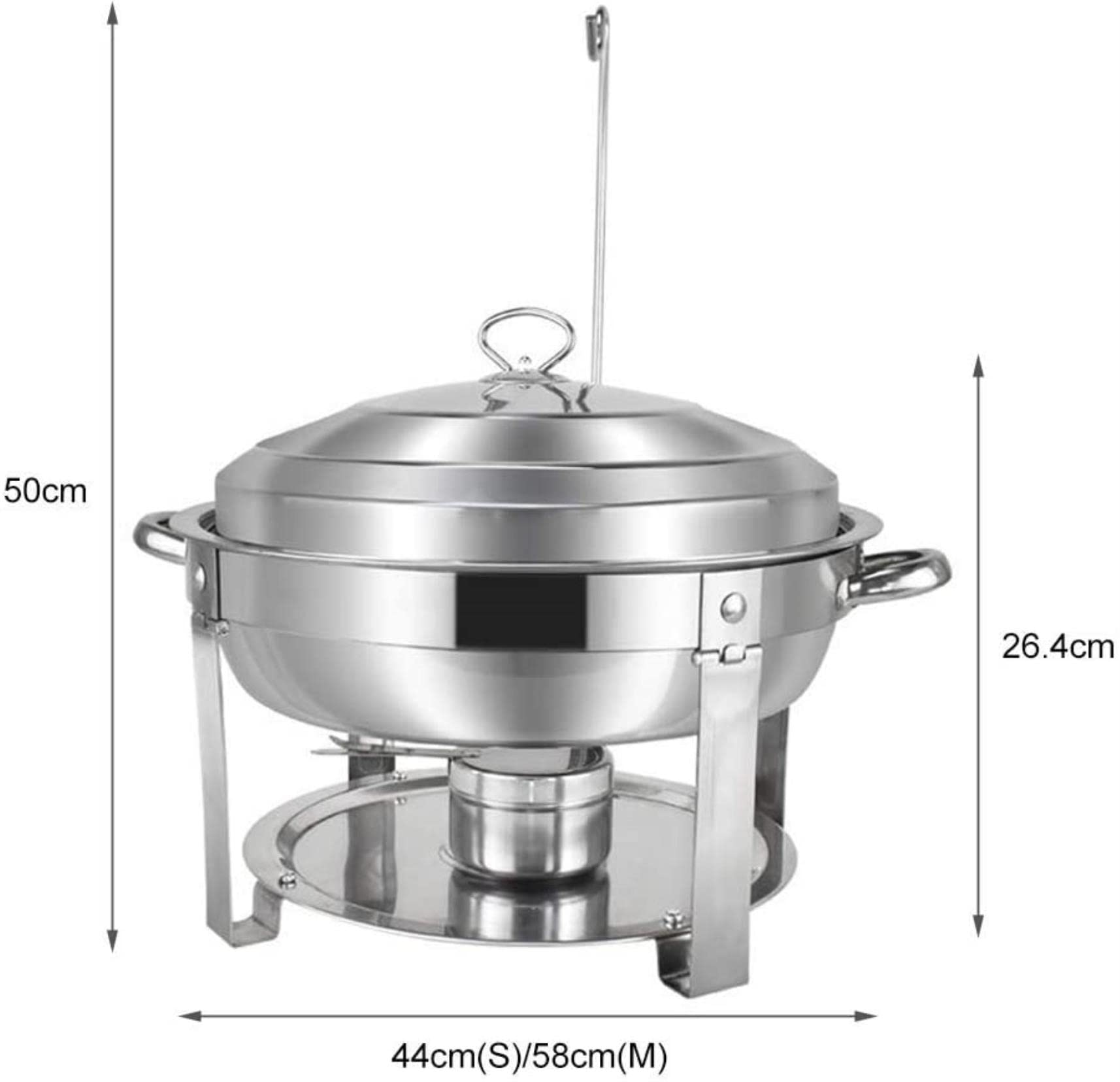 UZOURI Stainless Steel Chafing Dish, Chafing Dish Set Food Warmer Buffet, with Food Pans Fuel Holders, Food Warmer Professional Set for Catering, Buffet and Party(Size:S) (M)