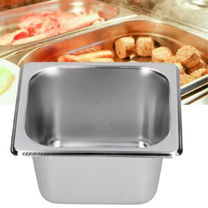 Hotel Pan, Deep Steam Table Pan Anti Jam Steam Table Pan Stainless Steel Hotel Pan Squares Serving Pan Buffet Basin Catering Storage Metal Food Pan for Hotels Restaurant, 6.9x6.4x3.9in