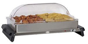 cadco wtbs-2rt buffet server w/ rolltop lids 2 pans