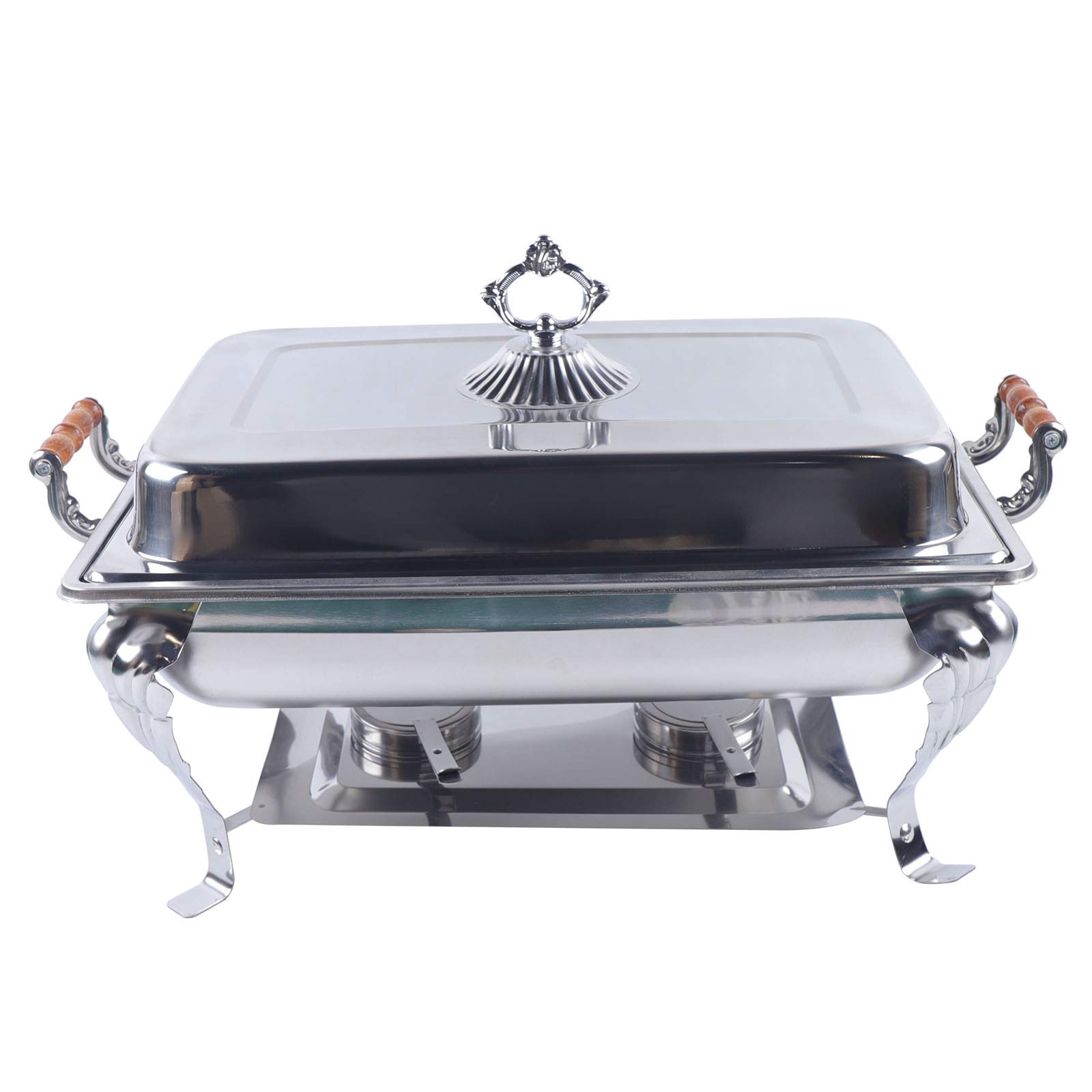 Chafing Dish Buffet Set, Stainless Steel Warming Container Chafing Dish Food Warmer Food Insulation Rectangular Buffet Server Pan Size 20.9×12.8×2.6inch (20.9×12.8×2.6inch)