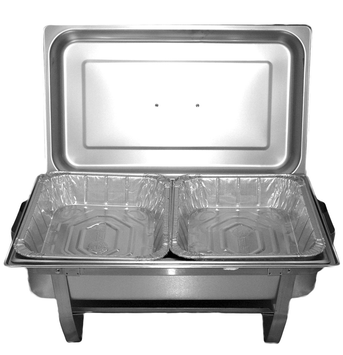 Tiger Chef Chafer Pans Set Includes 3 Full Size Aluminum Steam Table Pans, 6 Half Size Aluminum Foil Pans with 6 Lids and 6 Gel Fuel Cans - (21 Piece Refill Set)