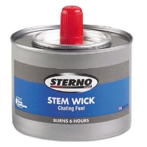 Sterno Chafing Fuel Can with Stem Wick, Methanol,1.89g, Six-Hour Burn - 24 Chafing Fuels cans per case.