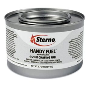 Sterno 20660 Handy Fuel Methanol Gel Chafing Fuel, 6.7 Oz, Two-Hour Burn, 72/Carton