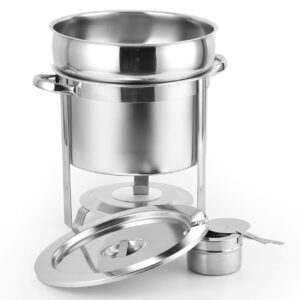 2 Pk 7qt Deluxe Marmite Soup Chafer With 2 6oz Stainless Steel Ladle And 2 Aprons