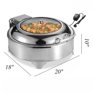 Chafing Dish Buffet Set 6L Buffet Warmer Server, Buffet Dish Food Warmer for Parties, Electric Chafer Server Food Warmer, Chafing Dish Buffet Set, (Full 1 Pan)