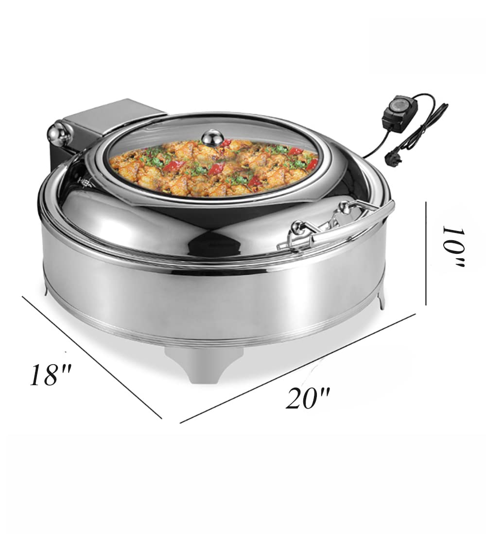 Chafing Dish Buffet Set 6L Buffet Warmer Server, Buffet Dish Food Warmer for Parties, Electric Chafer Server Food Warmer, Chafing Dish Buffet Set, (Full 1 Pan)