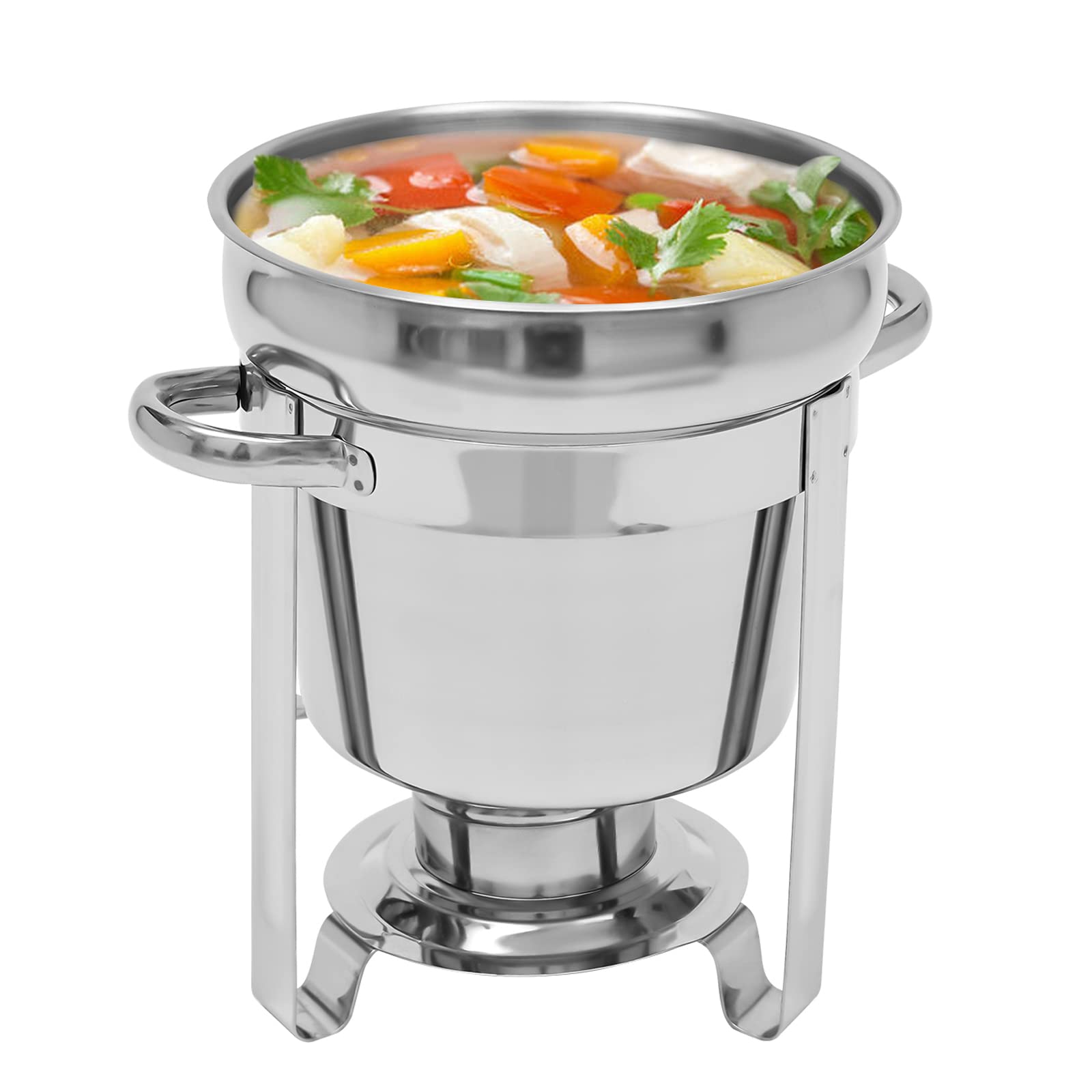 TFCFL Chef Soup Warmer, 7L/7.4Qt Stainless Steel Soup Chafer Catering Supplies Food Warmer for Catering Events, Parties, Wedding Banquets