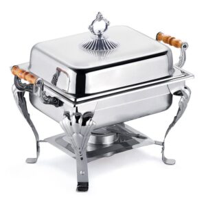 tfcfl stainless steel food warmer chafer chafing dishes buffet set square buffet stove buffet warming container for home and restaurant use