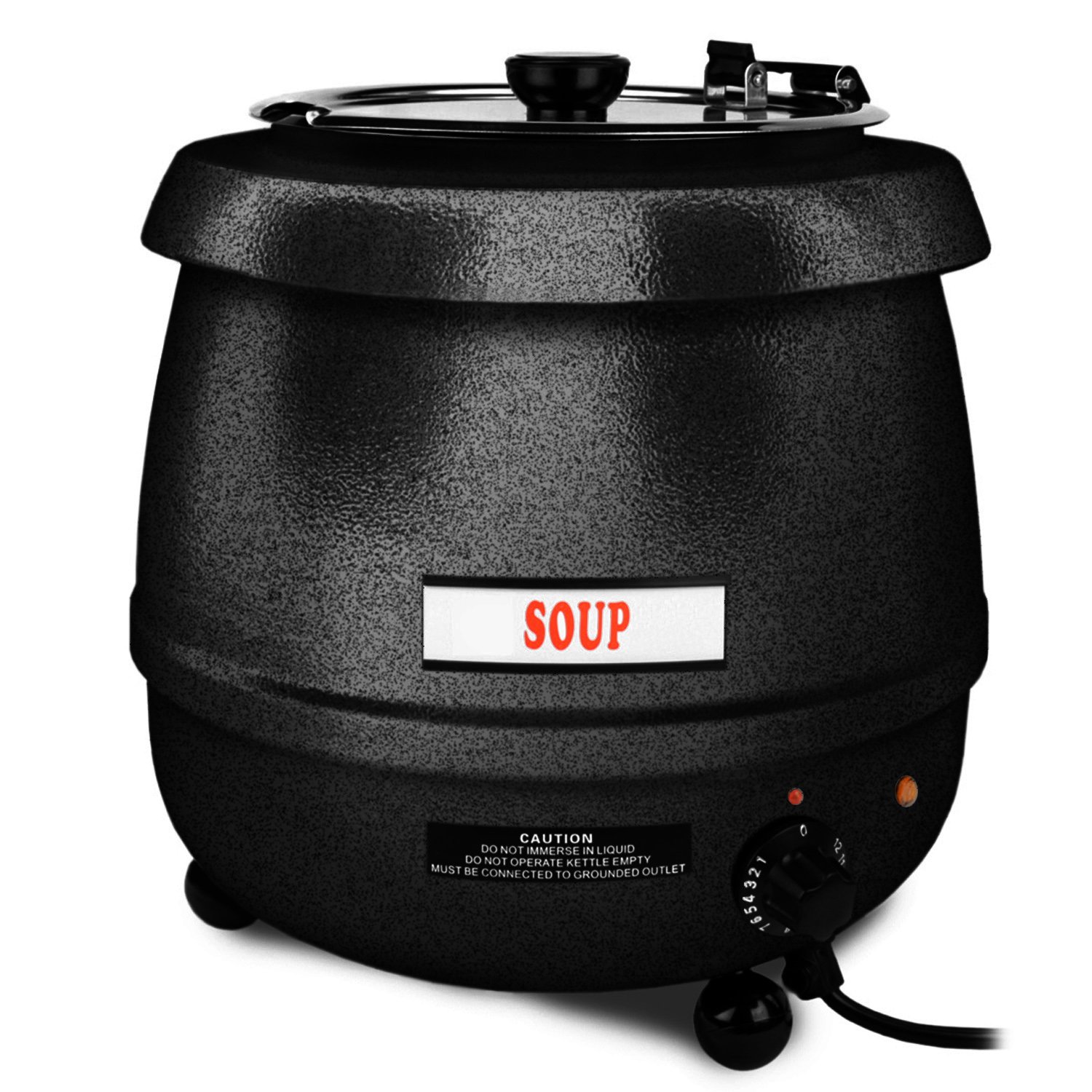 Excellanté 10.50-Quart Stainless Steel Soup Warmer, Black