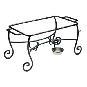 American Metalcraft CF1 Wrought Iron Chafer Frames with Cups, Silver