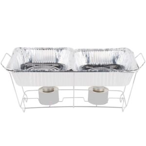 Nicole Fantini Chafing Wire Rack Serving Trays Food Warmer (12), Silver, 23.25 L x 12.13 W x 9.5 H inch