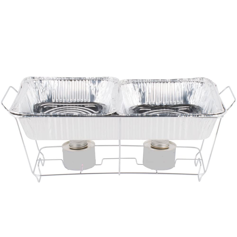 Nicole Fantini Chafing Wire Rack Serving Trays Food Warmer (12), Silver, 23.25 L x 12.13 W x 9.5 H inch