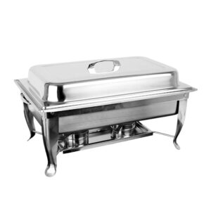 thunder group stainless steel 8 quart chafer, foldable frame