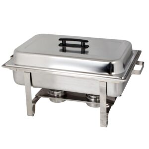 thunder group 8 quart oblong stainless steel chafer warmers full size chafer includes 2 free chafing fuel gel cans