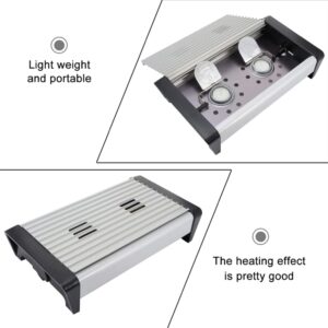 Hemoton Warming Tray Portable Electric Food Hot Plate for Indoor Outdoor Compact Food Warmer for Catering Parties and Home Dinners to Keep Food Hot Lunch Warmer