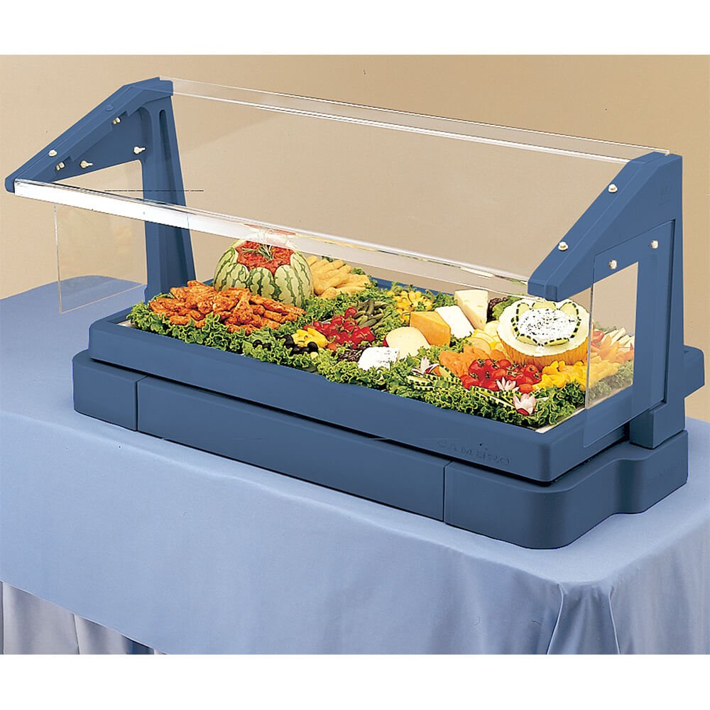 Cambro Navy Blue 3 Pan Tabletop Salad Bar