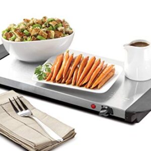 HomeCraft 3-Station 1.5-Quart Buffet Server & Warming Tray, Stainless Steel