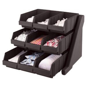 cambro 9rs9110 versa black 9-bin organizer rack