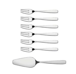 tramontina essential dessert forks, 6 pcs. + 1 cake server