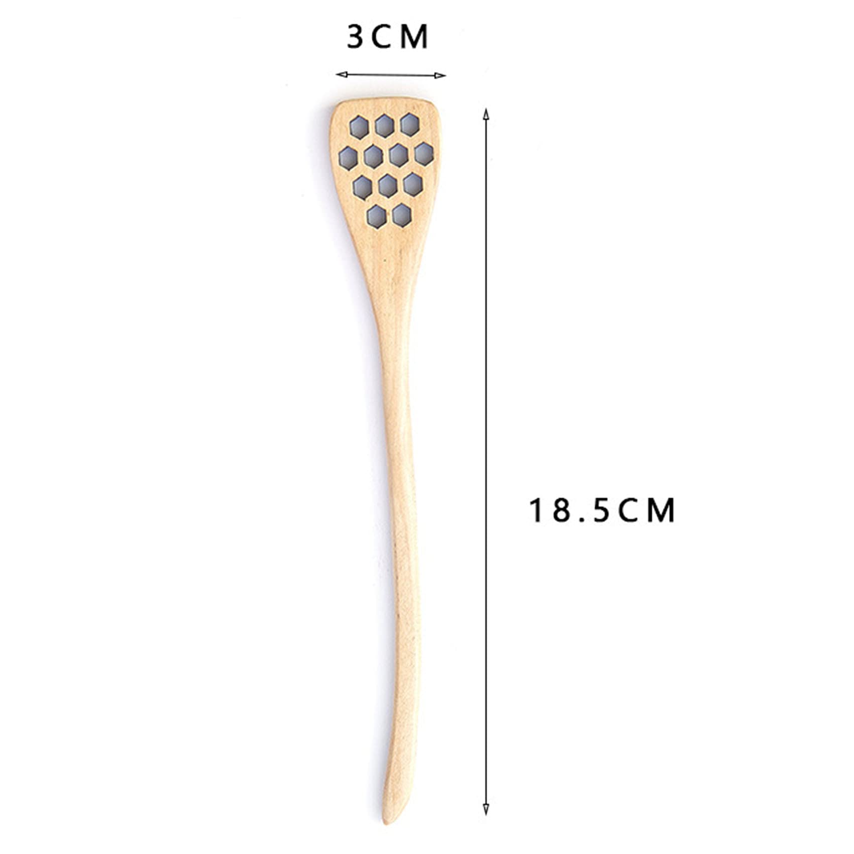 7" Wooden Honey Dipper Sticks, Honey Comb Spoons, For Handmade Honey Dispenser and Mixing Stirrer (12-Pack)