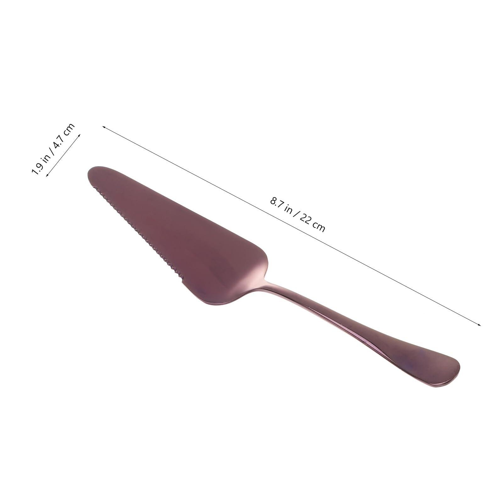 Hemoton Pizza Pie Cake Server with Serrated Edge,Stainless Steel Pizza Cake Cutter, Pizza Pastry Server Spatula,Cake Shovel, Tart Pastry Dessert Slicer, Pie Cutter Server (Purple)