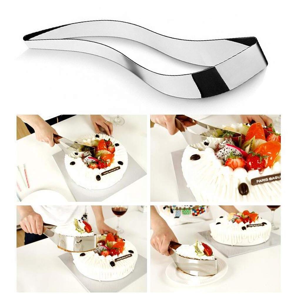 Ovelur Stainless Steel Cake Slicer Cutter and Server with Korean Spoons, Bread Slicer Cake and Pie Knife Pastry Cutter Lifter Cooking Tools