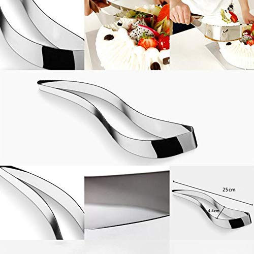 Ovelur Stainless Steel Cake Slicer Cutter and Server with Korean Spoons, Bread Slicer Cake and Pie Knife Pastry Cutter Lifter Cooking Tools