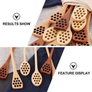 YARDWE 4pcs Honey Mixing Spoon Honey Stirring Spoon Wooden Honey Dipper Wooden Spoons Wooden Coffee Spoon Honey Spoon Honey Stir Stick Mini Blender Stirring Stick Honey Stick