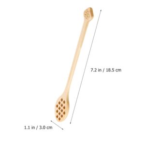 YARDWE 4pcs Honey Mixing Spoon Honey Stirring Spoon Wooden Honey Dipper Wooden Spoons Wooden Coffee Spoon Honey Spoon Honey Stir Stick Mini Blender Stirring Stick Honey Stick