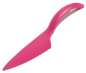 tupperware cut n serve pastry server cake or pie wedge slicer fuchsia pink