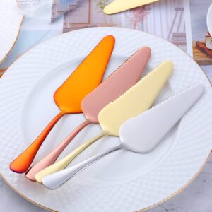 BESTonZON Cake Servers Rose Gold Cake Knife Slicer Stainless Steel Pie Cake Spatula Pie Cutter Pizza Server Server Cake Cutter Cake Servers Rose Gold Cake Knife Slicer