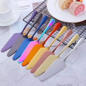 BESTonZON Cake Servers Rose Gold Cake Knife Slicer Stainless Steel Pie Cake Spatula Pie Cutter Pizza Server Server Cake Cutter Cake Servers Rose Gold Cake Knife Slicer