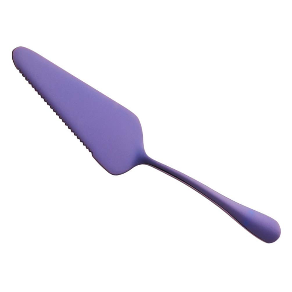 DOITOOL Pie Server Stainless Steel Pizza Spatula Pie and Cake Cutter (Purple)