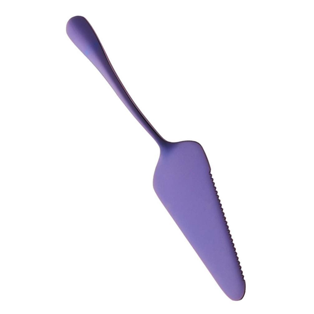 DOITOOL Pie Server Stainless Steel Pizza Spatula Pie and Cake Cutter (Purple)