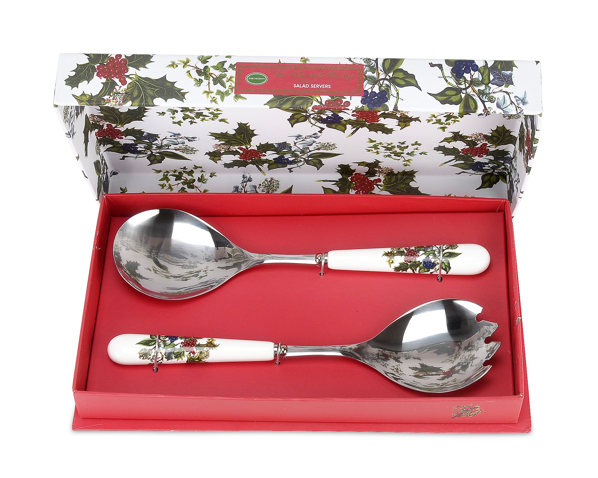 Portmeirion Holly and Ivy Salad Server Set