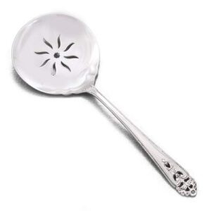 queen's lace by international, sterling tomato/flat server