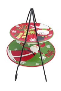 certified international christmas presents 2-tiered server