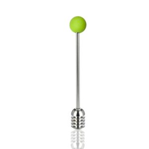 stainless steel honey dipper stick 6.3 inch honey wand server for honey pot dispense drizzle honey, wedding party favors, baby shower (green)