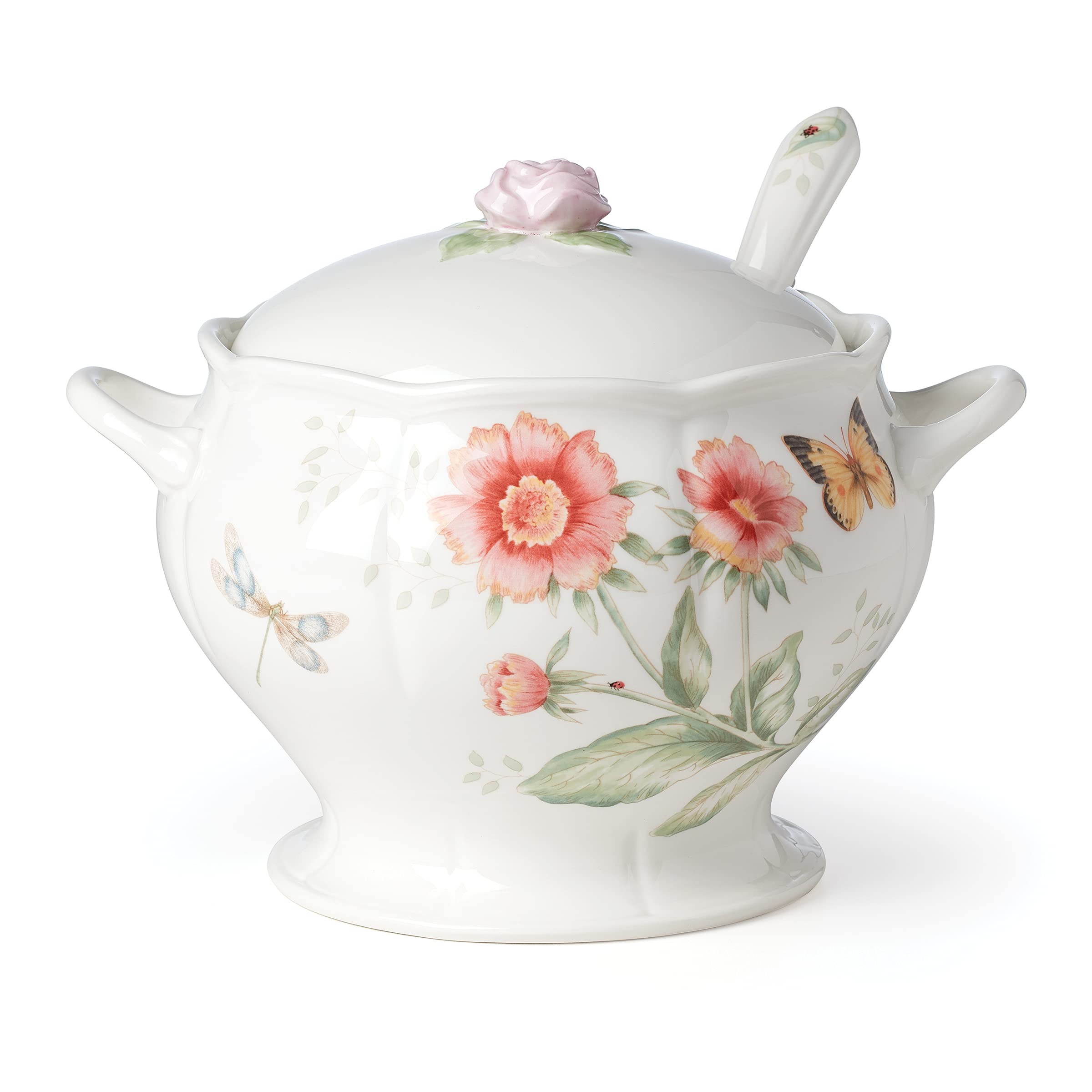 Lenox Butterfly Meadow 2-Piece Tureen & Ladle Set, 5.75 LB, Multi