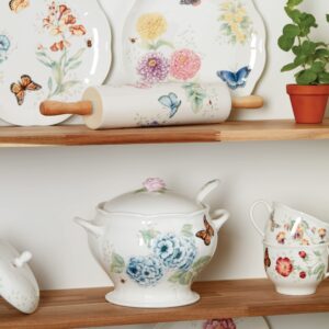 Lenox Butterfly Meadow 2-Piece Tureen & Ladle Set, 5.75 LB, Multi