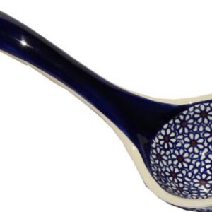 Polish Pottery Soup Tureen with Ladle Zaklady Ceramiczne Boleslawiec 1004/1367-120 Classic Pattern, 13.4 cups