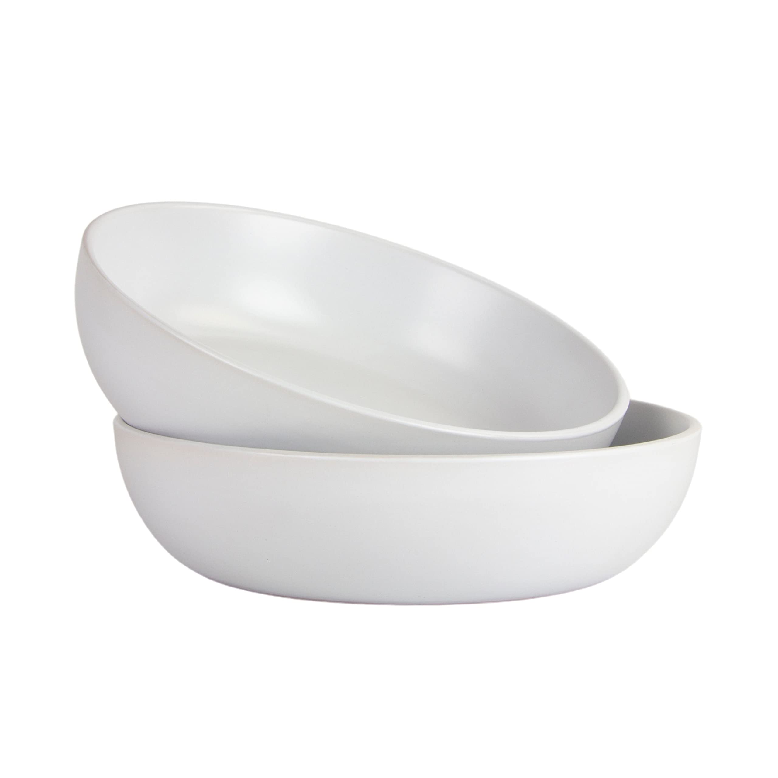 10 Strawberry Street Wazee Matte 9"/48oz Serving Bowl, Set of 2, White