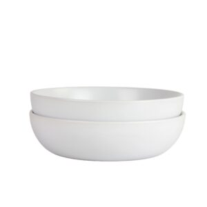 10 Strawberry Street Wazee Matte 9"/48oz Serving Bowl, Set of 2, White