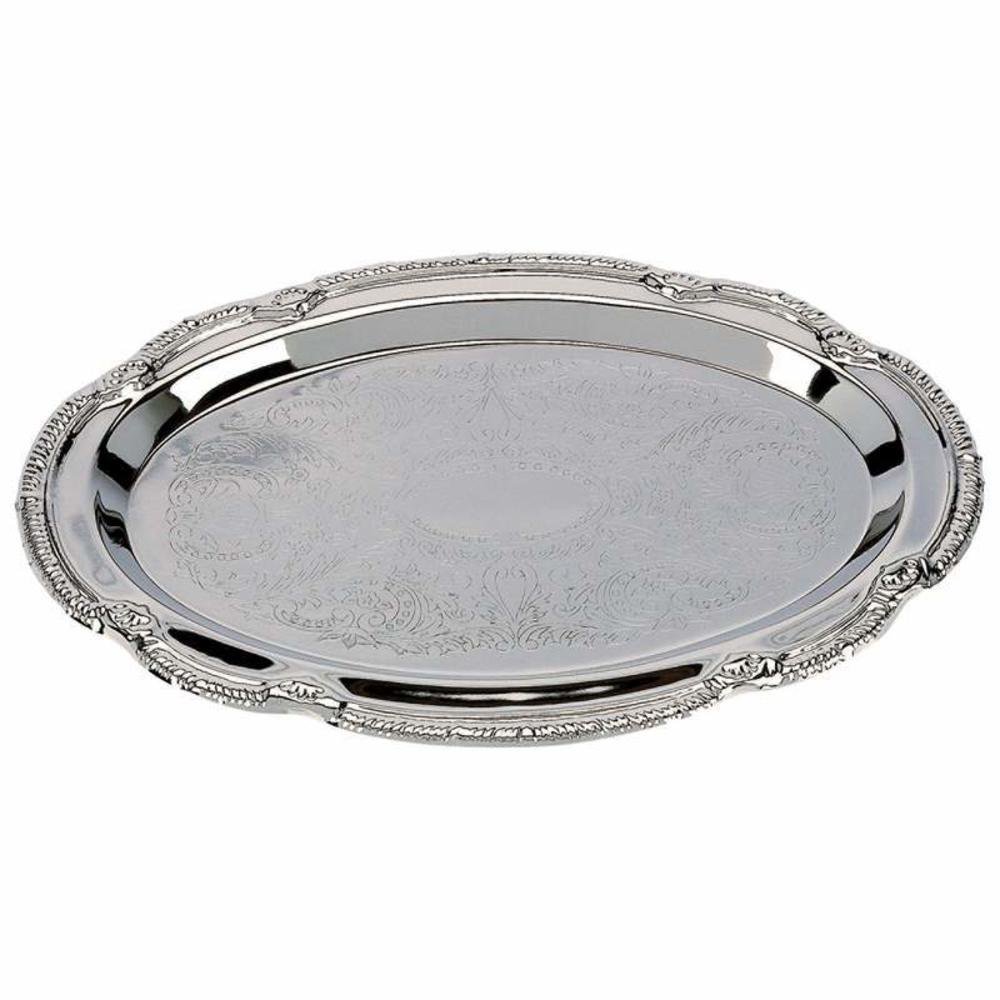 Decorative trays - Nickel Plated - (Set of 4 Oval Shaped trays)