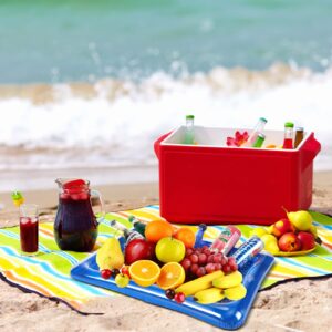 12 Pcs Inflatable Ice Serving Bar Coolers for Parties Salad BBQ Picnic Ice Food Drinks Buffet Server Tray Party Cooler Tray Inflatable Serving Bar for Indoor Outdoor Party Picnic Swimming Pool