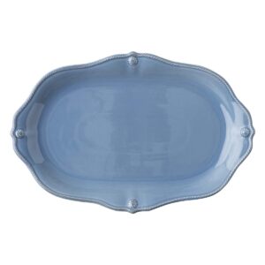 juliska berry & thread 16" platter - chambray