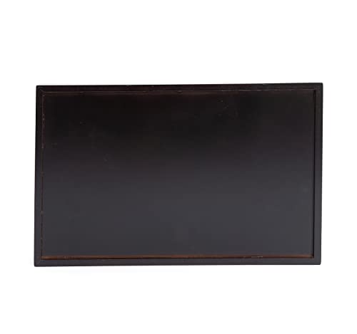 Decorative Tray Wood Rectangular Serving Trays Resin Tray with Handles Food Coffee Table Kitchen Tray for Home,Restaurant,Hotels,Motels,Lodging and Travel