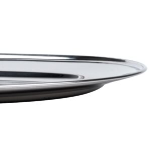 Stainless Steel Oval Platter, 18 x 12-Inch Serving Platter by Tezzorio