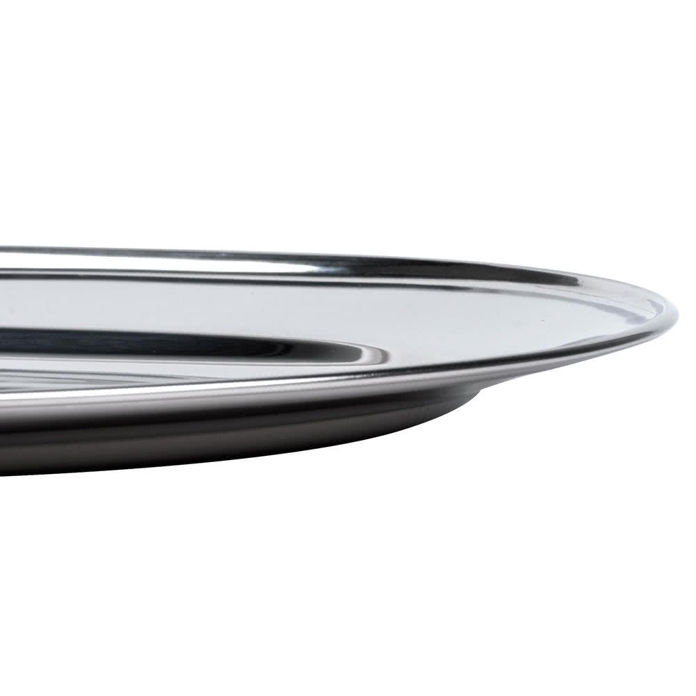 Stainless Steel Oval Platter, 18 x 12-Inch Serving Platter by Tezzorio